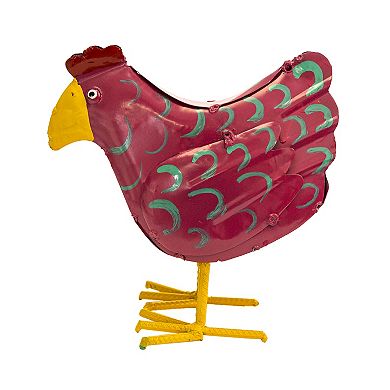 Rustic Arrow Indoor / Outdoor Tina Mini Fuchsia Hen Table Decor