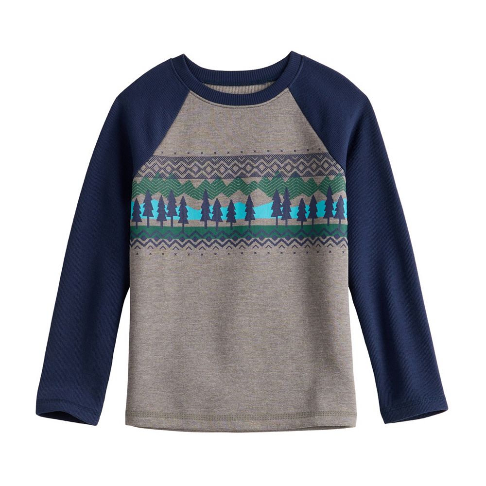 Boys 4-8 Jumping Beans® Flatback Pattern Raglan Graphic Tee