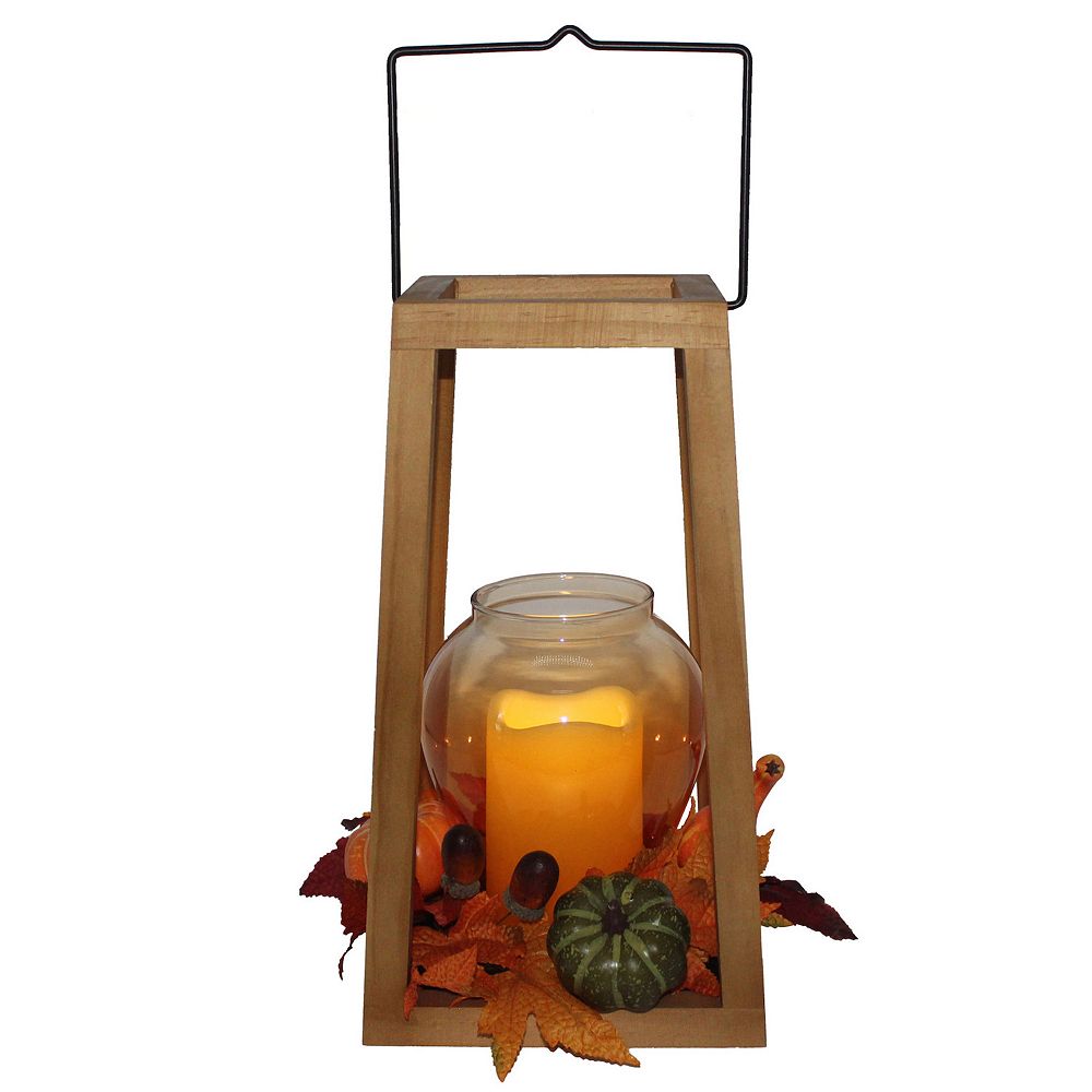 Celebrate Together™ Fall Mixed Material LED Light Lantern Home Decor