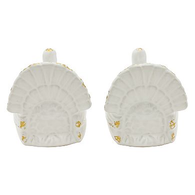 Celebrate Together™ Fall Ceramic Set of 2 Turkey Tea Light Holders