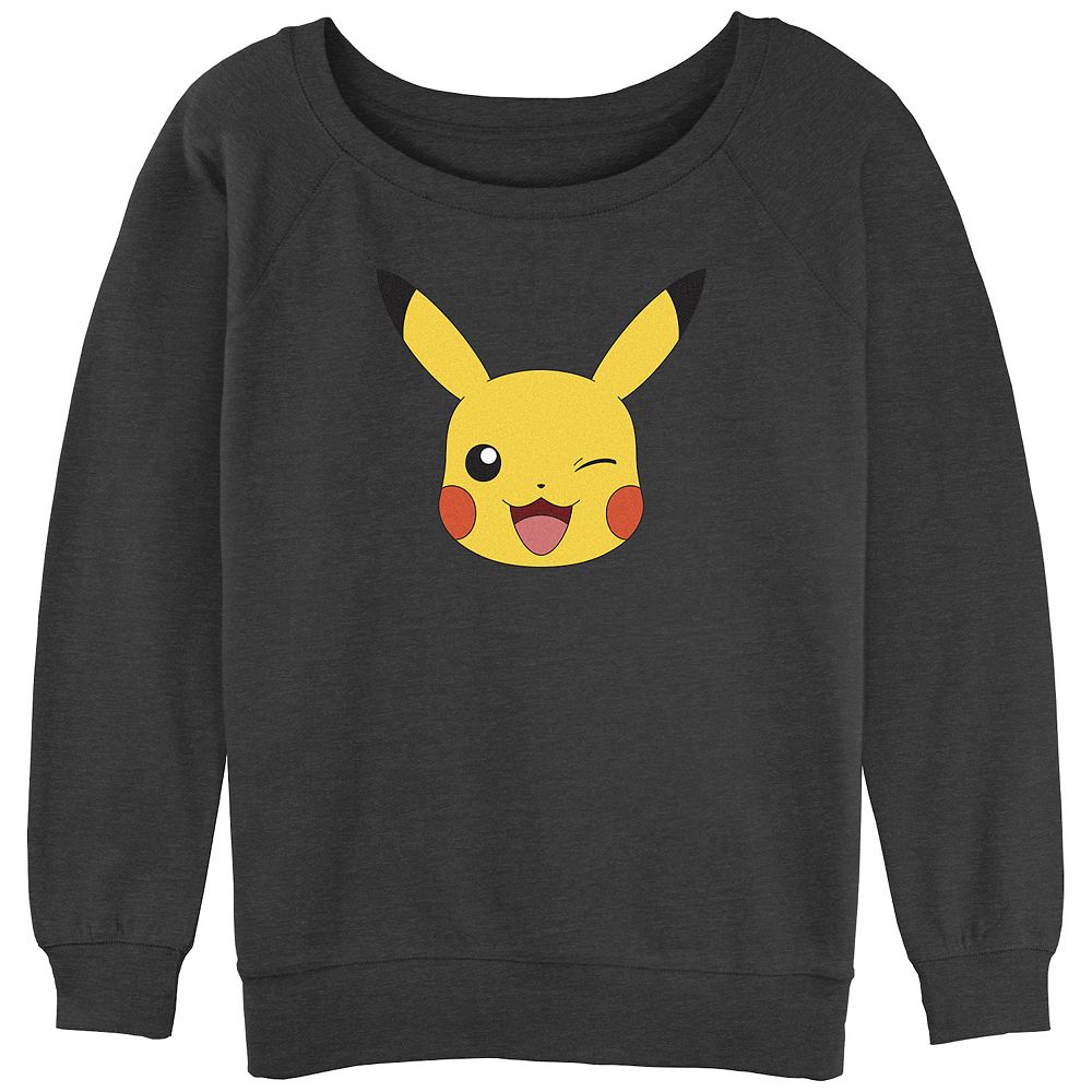 Juniors' Pokémon Pikachu Big Face Logo Graphic Tee