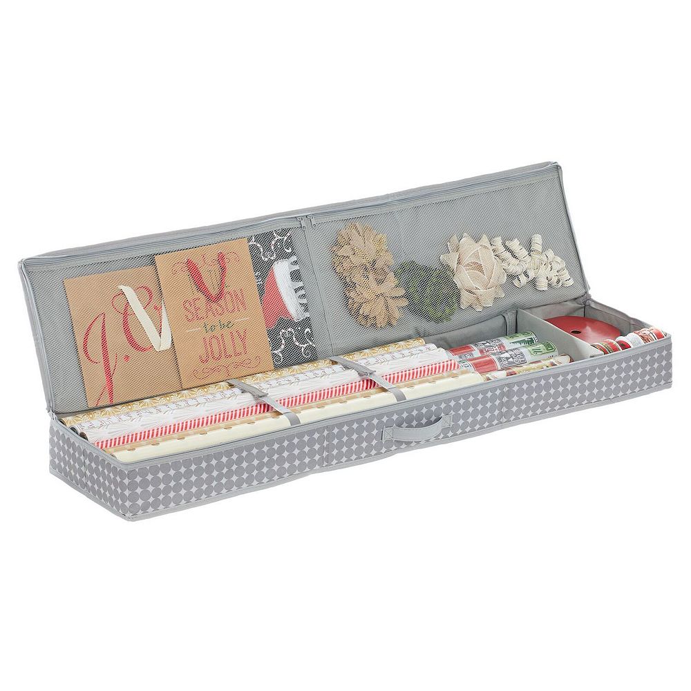 mDesign Long Gift-Wrapping Paper Storage Bag with Handles and Zipper ...