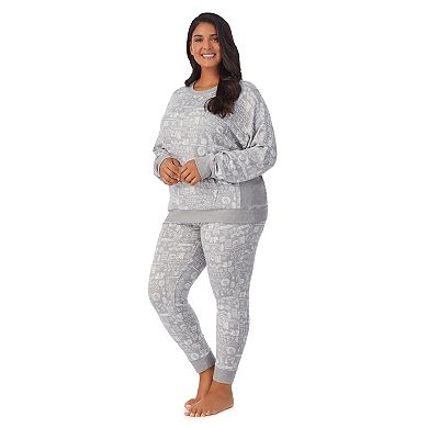 Plus Size Cuddl Duds® Sweater Knit Kangaroo Pocket Top and Banded ...