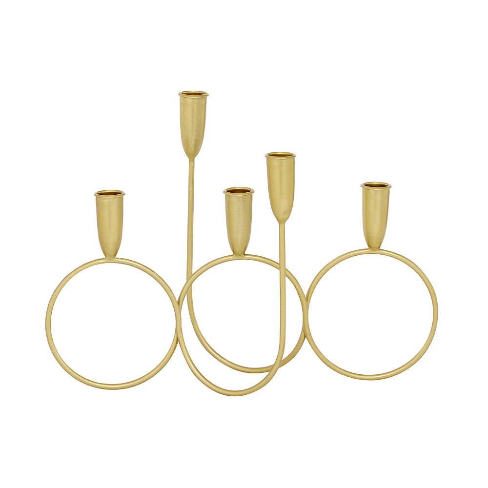 CosmoLiving by Cosmopolitan Circle Candelabra Table Decor