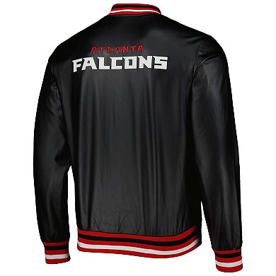 Men's The Wild Collective Black Atlanta Falcons Metallic Bomber Full ...