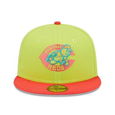 Men's New Era Green/Red Cincinnati Reds 1975 The Big Red Machine Cyber ...