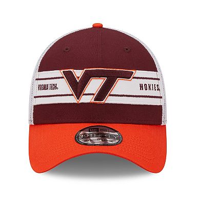 Men's New Era Maroon/Orange Virginia Tech Hokies Banded 39THIRTY Flex Hat