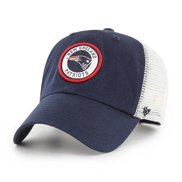 Men's '47 Navy/White New England Patriots Highline Clean Up Trucker ...