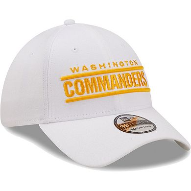 Men's New Era White Washington Commanders Wordmark Iced II 39THIRTY ...