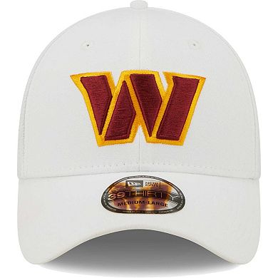 Men's New Era White Washington Commanders Iced II 39THIRTY Flex Hat