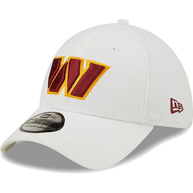 Men's New Era White Washington Commanders Iced II 39THIRTY Flex Hat