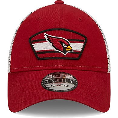 Men's New Era Cardinal/White Arizona Cardinals Logo Patch Trucker ...