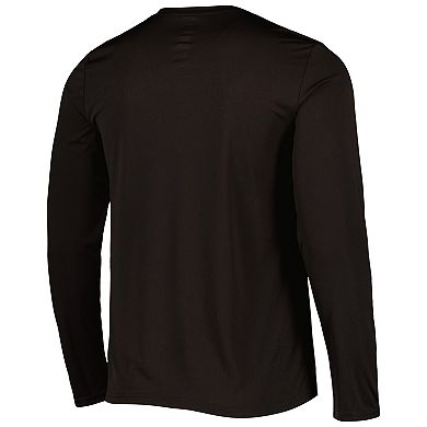 Men's New Era Brown Cleveland Browns Combine Authentic Offsides Long Sleeve T-Shirt