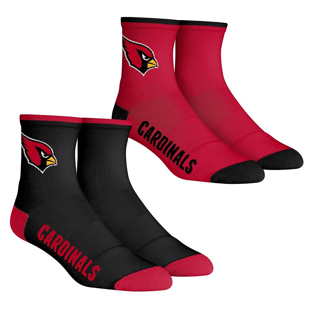 Men's Rock Em Socks Arizona Cardinals Core Team 2-Pack Quarter Length ...