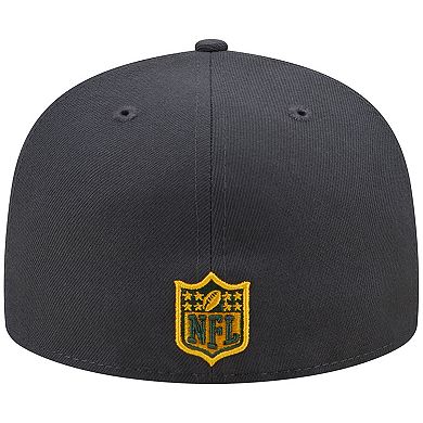 Men's New Era Graphite Green Bay Packers Color Dim 59FIFTY Fitted Hat