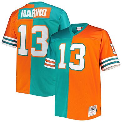 Men's Mitchell & Ness Dan Marino Aqua/Orange Miami Dolphins Big & Tall ...