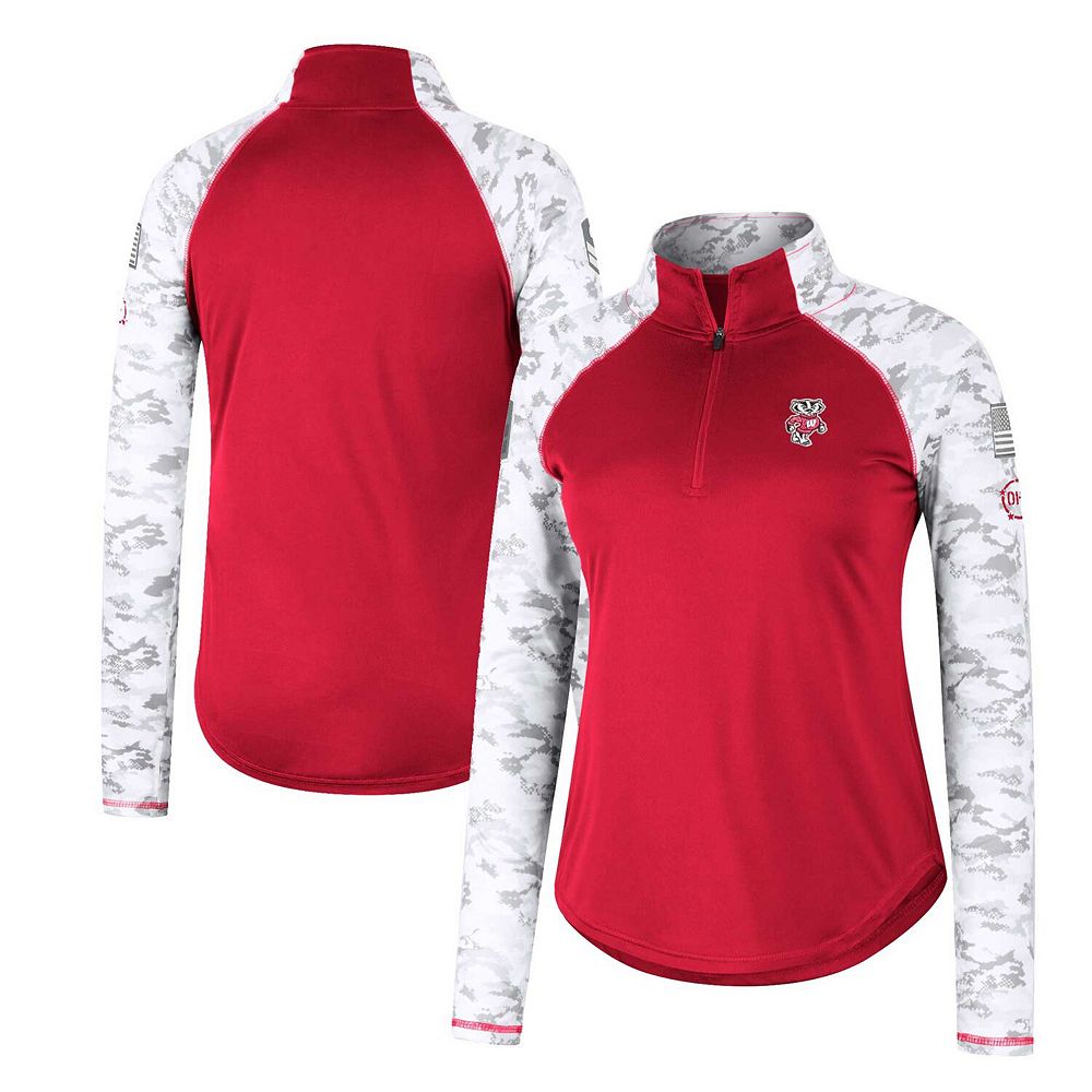 Women's Colosseum Red Wisconsin Badgers OHT Military Appreciation Flash ...
