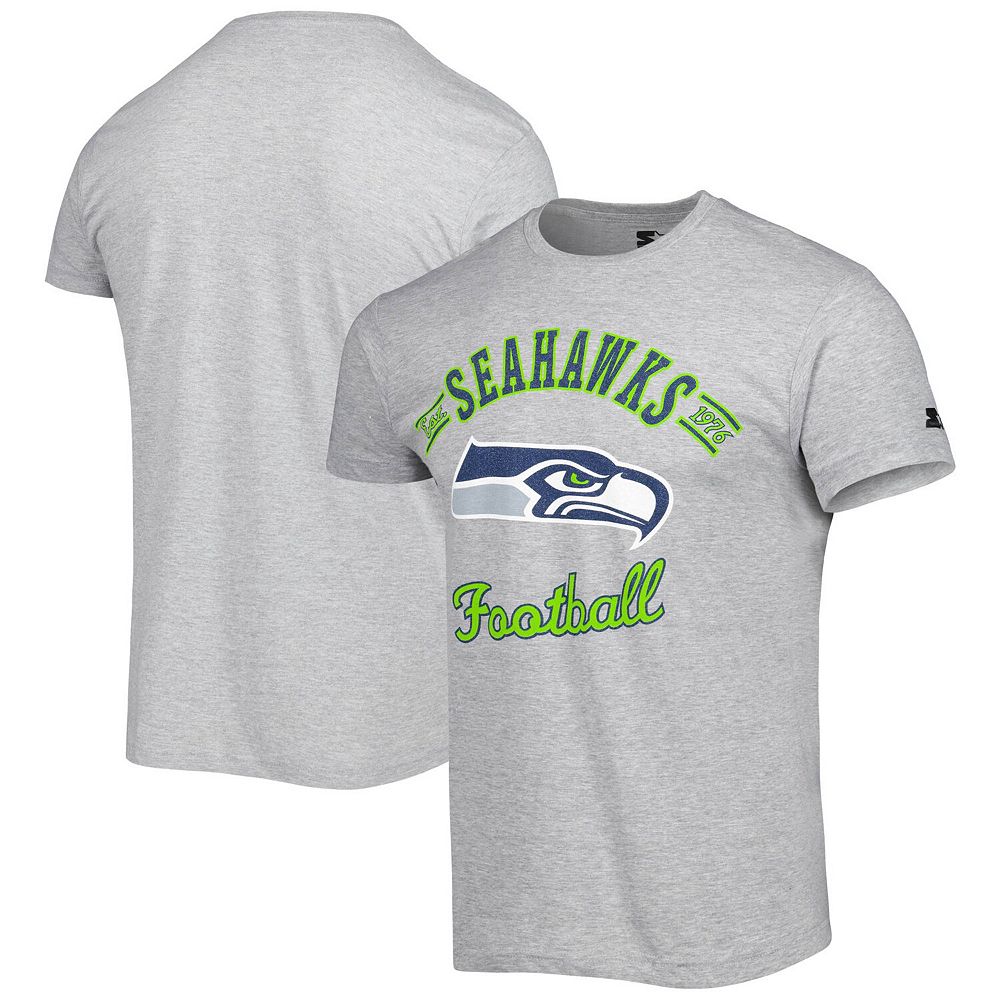 Men's Starter Heathered Gray Seattle Seahawks Prime Time T-Shirt