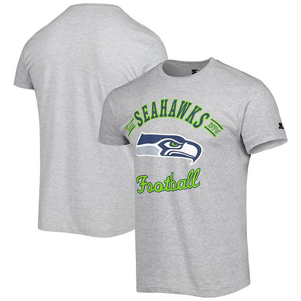 Men's Starter Heathered Gray Seattle Seahawks Prime Time T-Shirt Men's Starter Heathered Gray Seattle Seahawks Prime Time T-Shirt