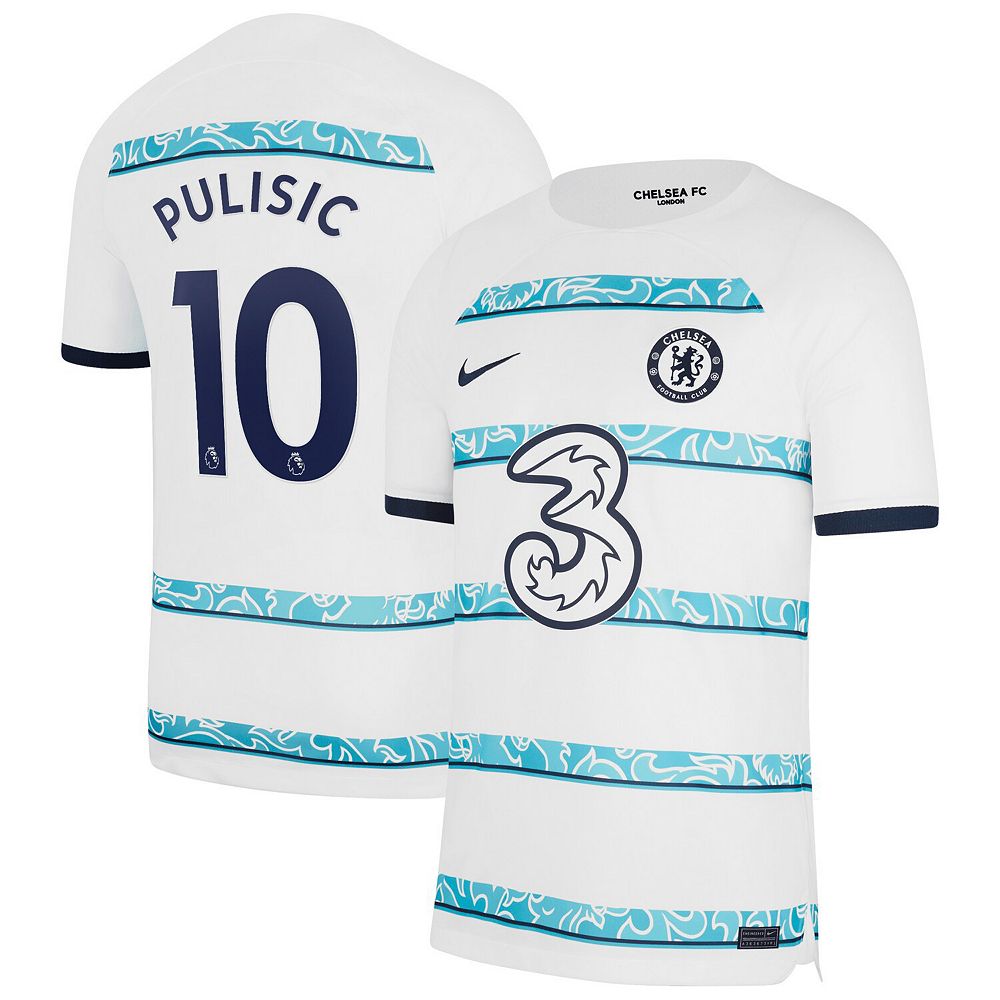 Men's Nike Christian Pulisic White Chelsea 2022/23 Away Breathe Stadium ...