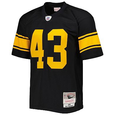 Men's Mitchell & Ness Troy Polamalu Black Pittsburgh Steelers Alternate ...