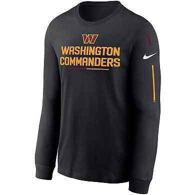 Men's Nike Black Washington Commanders Team Slogan Long Sleeve T-Shirt