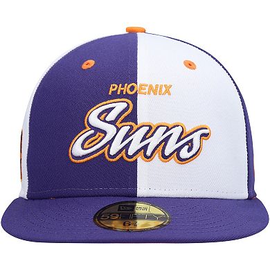 Men's New Era Purple/White Phoenix Suns Script Pinwheel 59FIFTY Fitted Hat