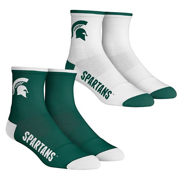 Men's Rock Em Socks Michigan State Spartans Core Team 2-Pack Quarter ...