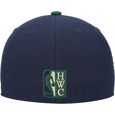 Men's Mitchell & Ness Navy/Green Miami Heat 15th Anniversary Hardwood ...