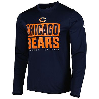 Men's New Era Navy Chicago Bears Combine Authentic Offsides Long Sleeve T-Shirt