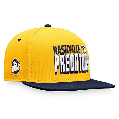 Men's Fanatics Branded Gold/Navy Nashville Predators Heritage Retro Two ...