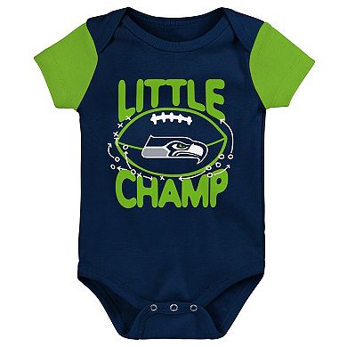 Newborn & Infant College Navy/Neon Green Seattle Seahawks Little Champ ...