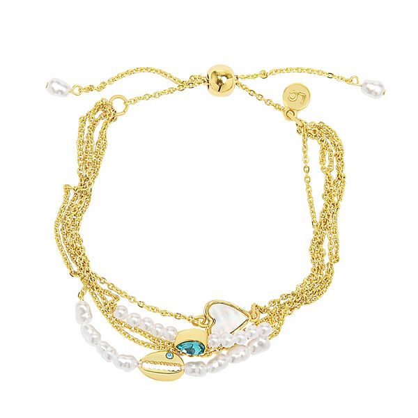 LC Lauren Conrad Gold Tone Multi Chain Adjustable Bracelet