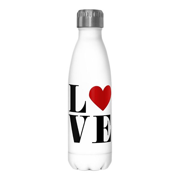 Love Heart Logo Stainless Steel Water Bottle