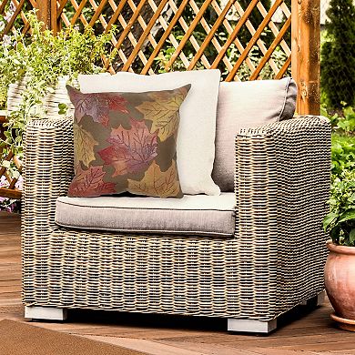 Liora Manne Visions IV Leaf Toss Indoor/Outdoor Pillow