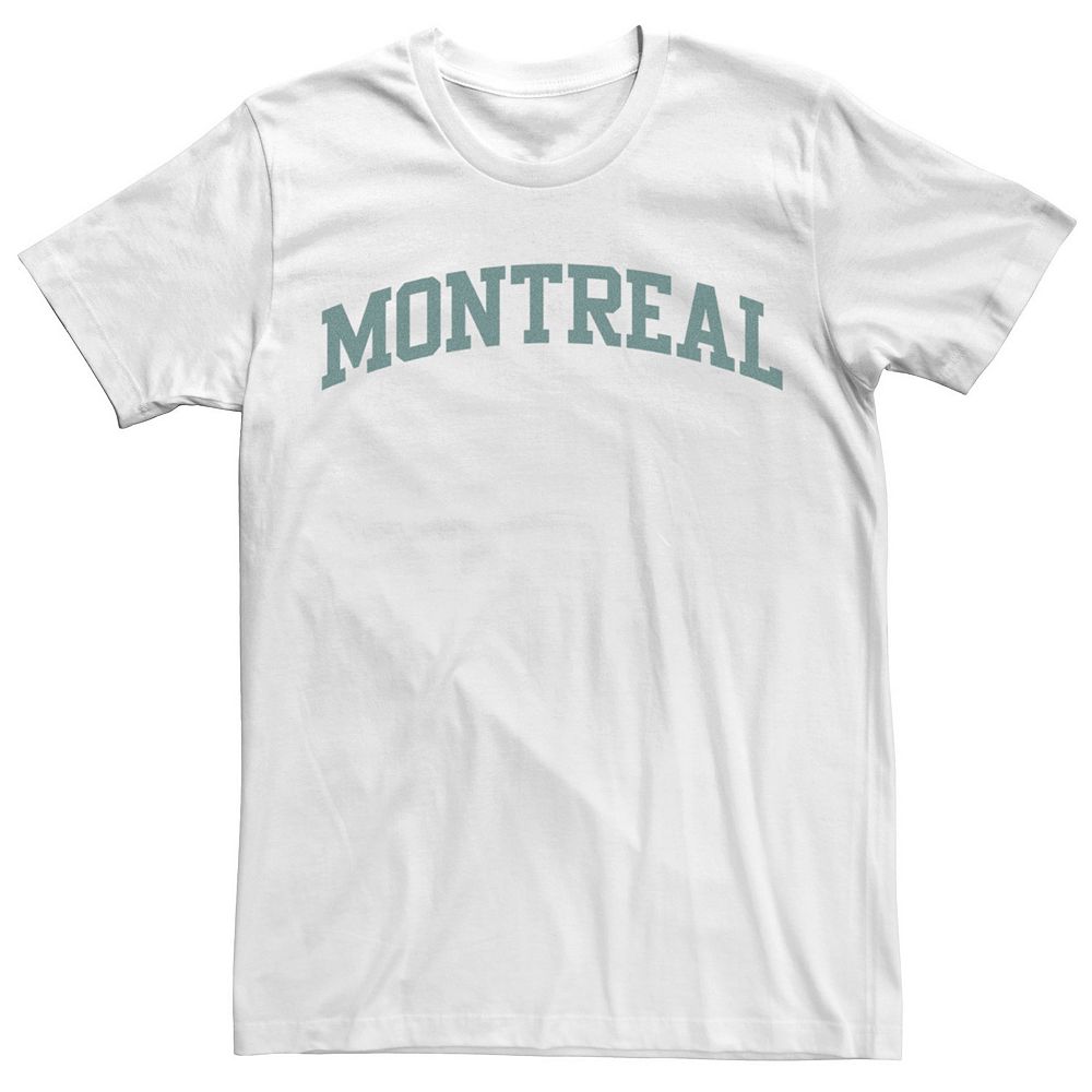 Men's Trendy Montreal Simple Collegiate Text Tee