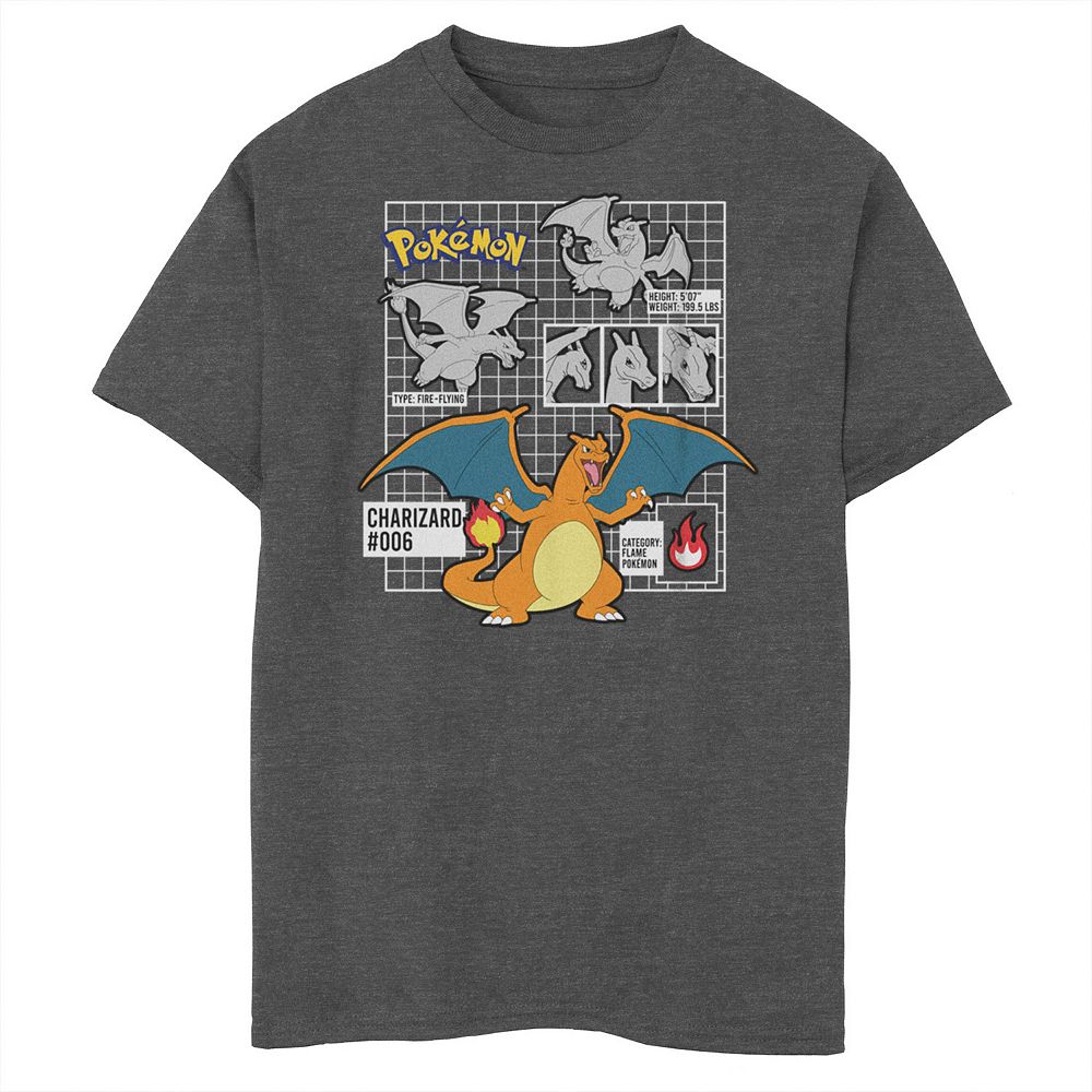 Boys 6-20 Pokemon Charizard Faces Graphic Tee