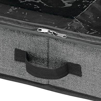 mDesign Fabric Under Bed Boot Storage Organizer Bag