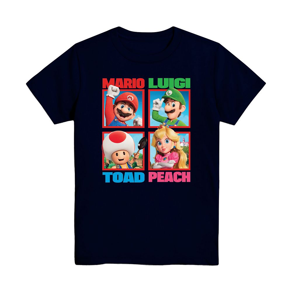 Boys 8-20 Nintendo Mario, Luigi, Toad & Princess Peach Graphic Tee