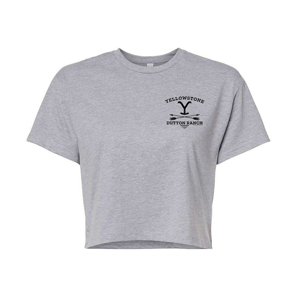 Juniors' Yellowstone Dutton Arrows Cropped Tee