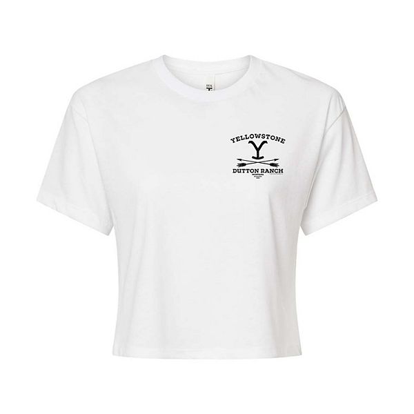 Juniors' Yellowstone Dutton Arrows Cropped Tee