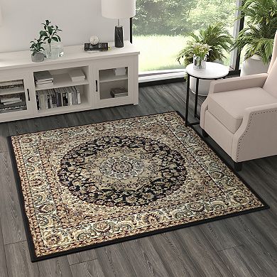 Masada Rugs Masada Rugs Bellagio Collection 5'x5' Traditional Square ...