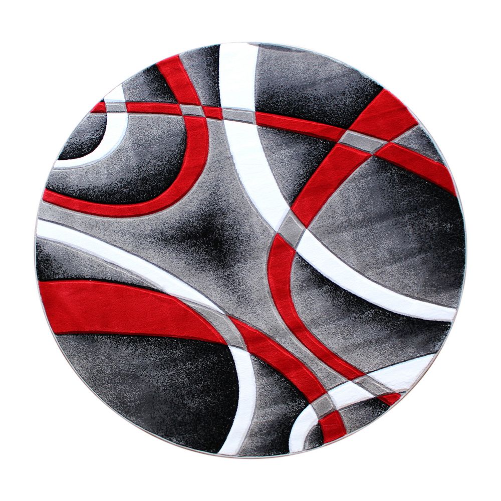 Masada Rugs Masada Rugs Sophia Collection 4'x4' Round Area Rug with ...