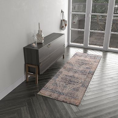 Merrick Lane 2' x 6' Distressed Old English Style Artisan Traditional ...