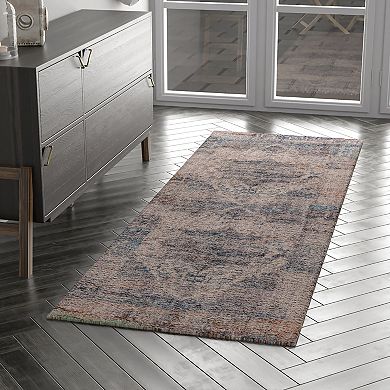 Merrick Lane 2' x 6' Distressed Old English Style Artisan Traditional ...