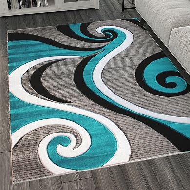 Masada Rugs Masada Rugs Sophia Collection 5'x7' Modern Contemporary ...