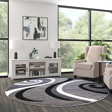 Masada Rugs Masada Rugs Sophia Collection 8'x8' Round Modern ...