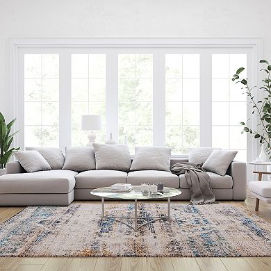 Merrick Lane 8' x 10' Distressed Old English Style Artisan Traditional ...