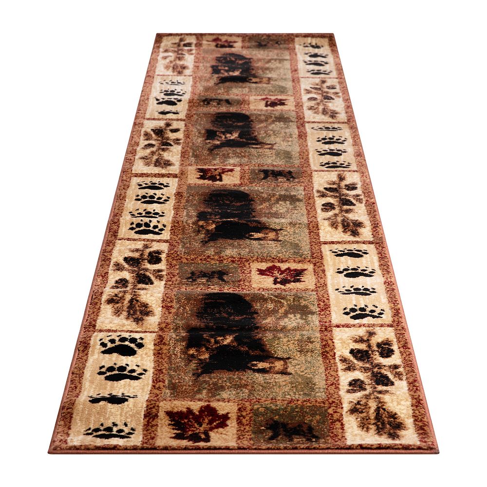 Masada Rugs Masada Rugs Kodiak Collection 2'x11' Cabin/Lodge Area Rug ...