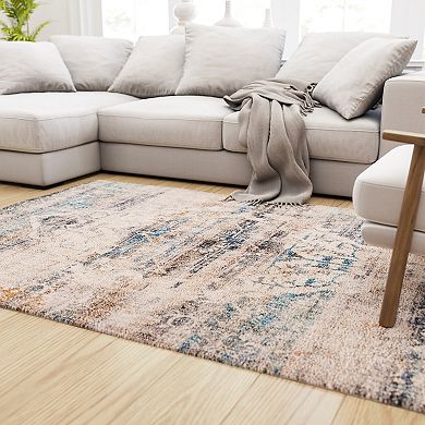 Merrick Lane 5' x 7' Distressed Old English Style Artisan Traditional ...